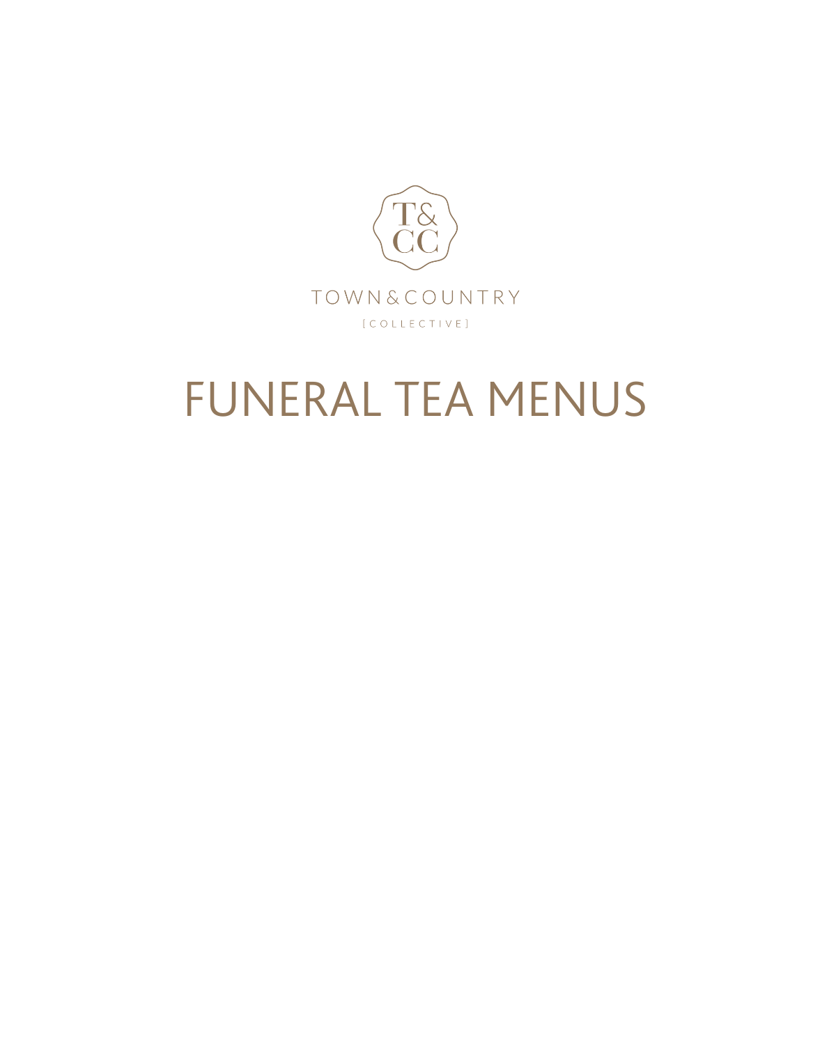 Town and Country Collective Funeral Tea Menus | PDF - UWC Atlantic ...